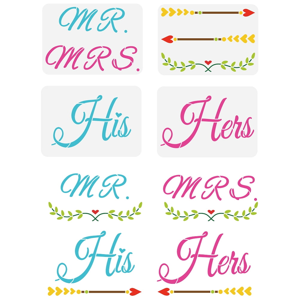 1Set 4Pcs 4 Styles PET Hollow Out Drawing Painting Stencils for DIY ...