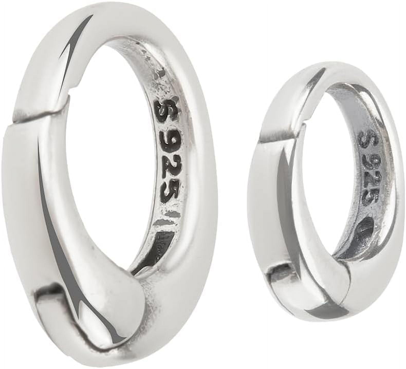 1Set 4pcs 2 Styles 925 Sterling Silver Spring Gate Rings Antique Silver ...