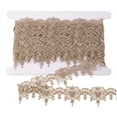 1Set 5 Yards Metallic Yarn Flower Lace Trim Ribbons Garment Accessories ...
