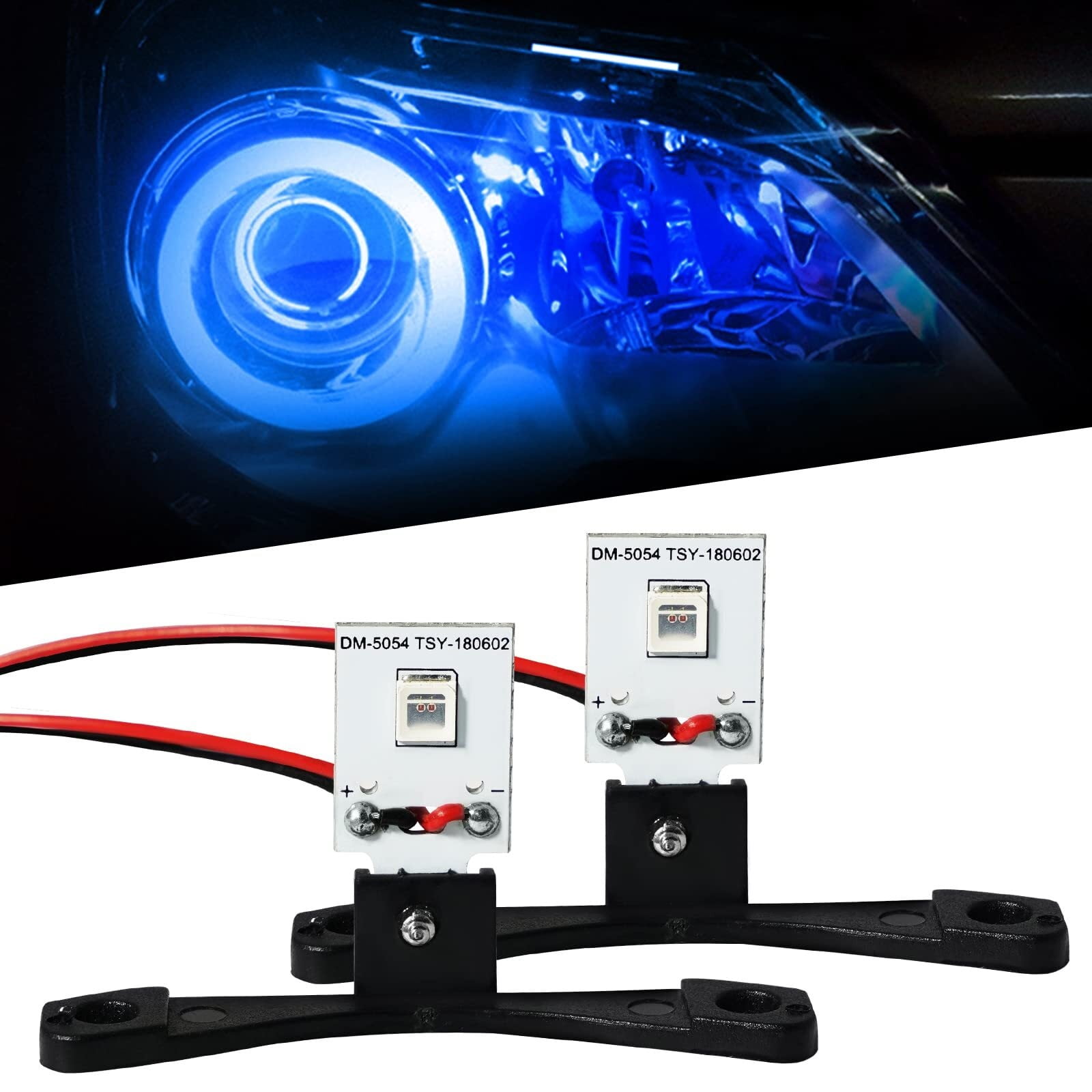 1Set 5050 LED Car Devil Eye Demon Evil Eyes RGB DRL Daytime Running Light 12V DC for 2.8inch BI ...