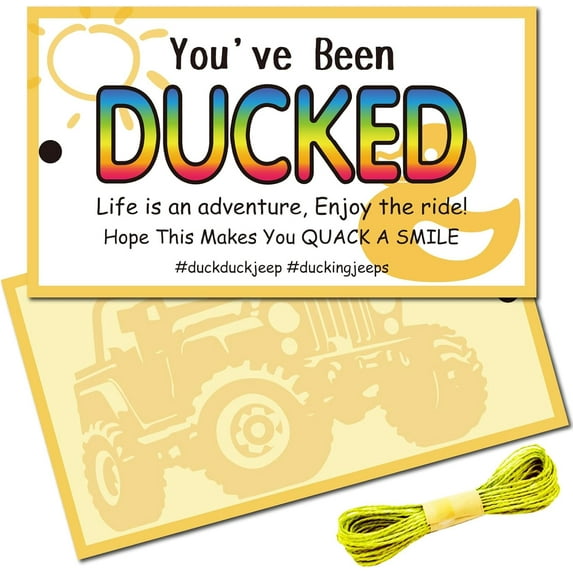 1Set 50Pcs You've been Ducked Duck Tags Encouraging Duck Tag DIY Jeep ...
