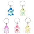 1Set 5Pcs Luminous PVC Pendants Keychains with Iron Split Key Ring ...