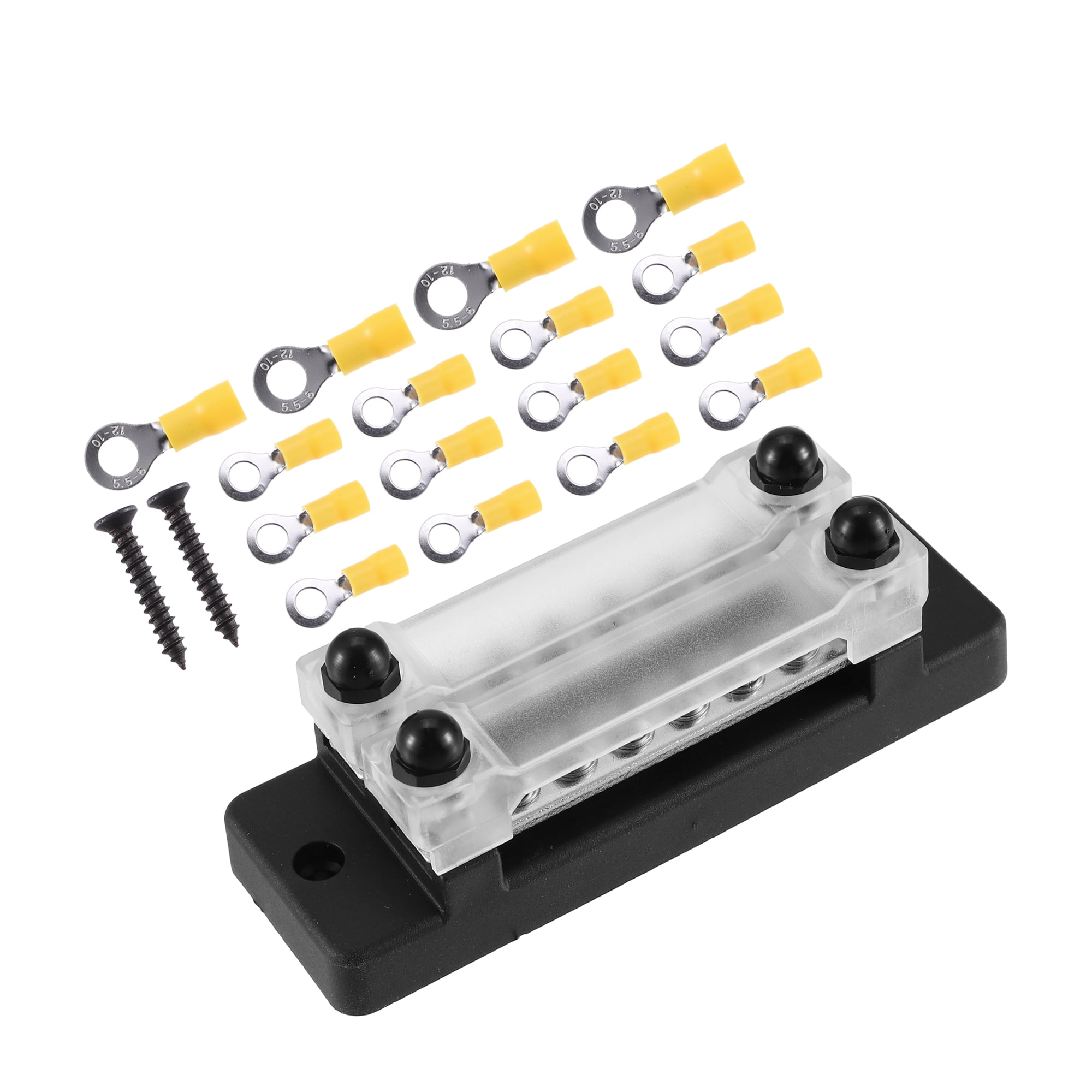 1Set 6 Way Terminal Bus Bar Car Boat 150 A Dual Row Ground Distribution ...