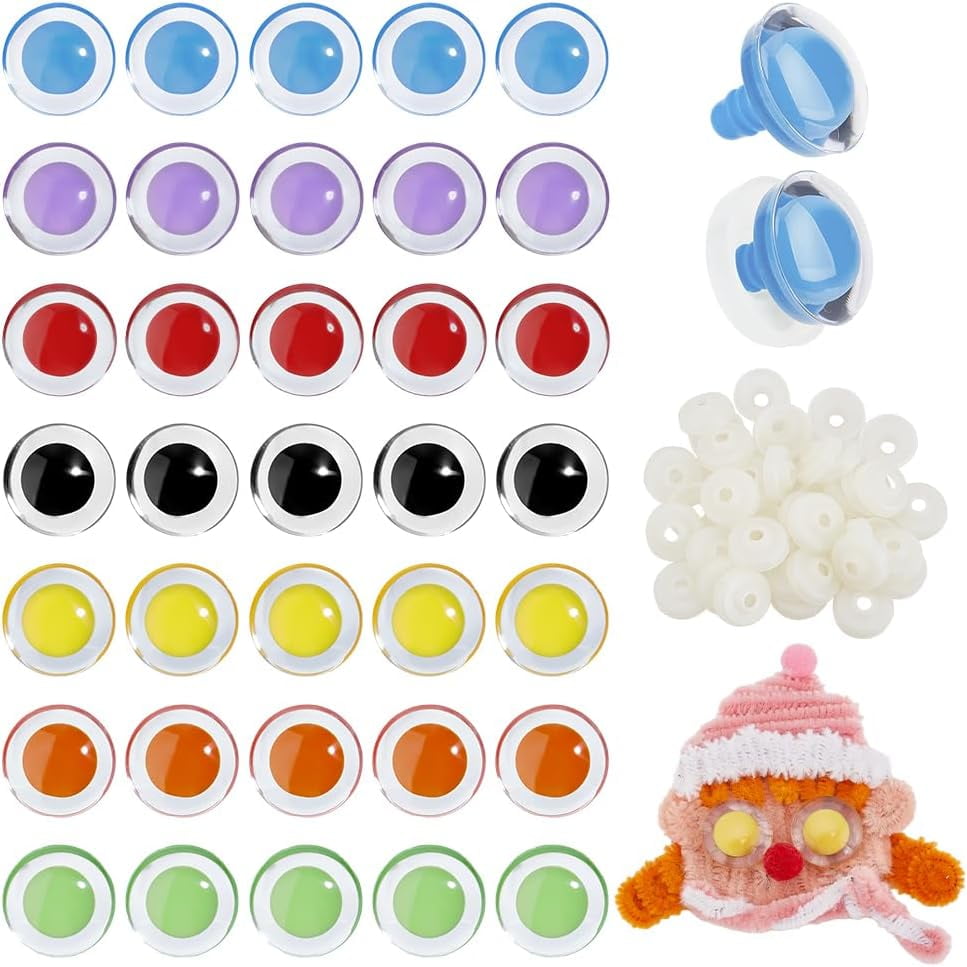 1Set 7 Colors Safety Eyes 25mm 21 Pairs Craft Eyes with Washers ...