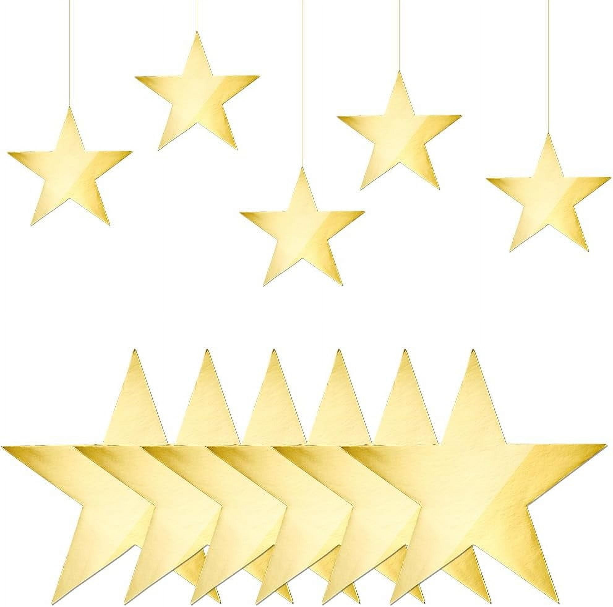 1Set 80Pcs 6 Inch Gold Star Cutouts Cardboard Stars Decorative Cutout ...