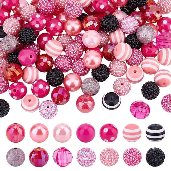 1Set 91Pcs DIY Beads Kits inckuding Acrylic Beads Plastic Beads Resin ...