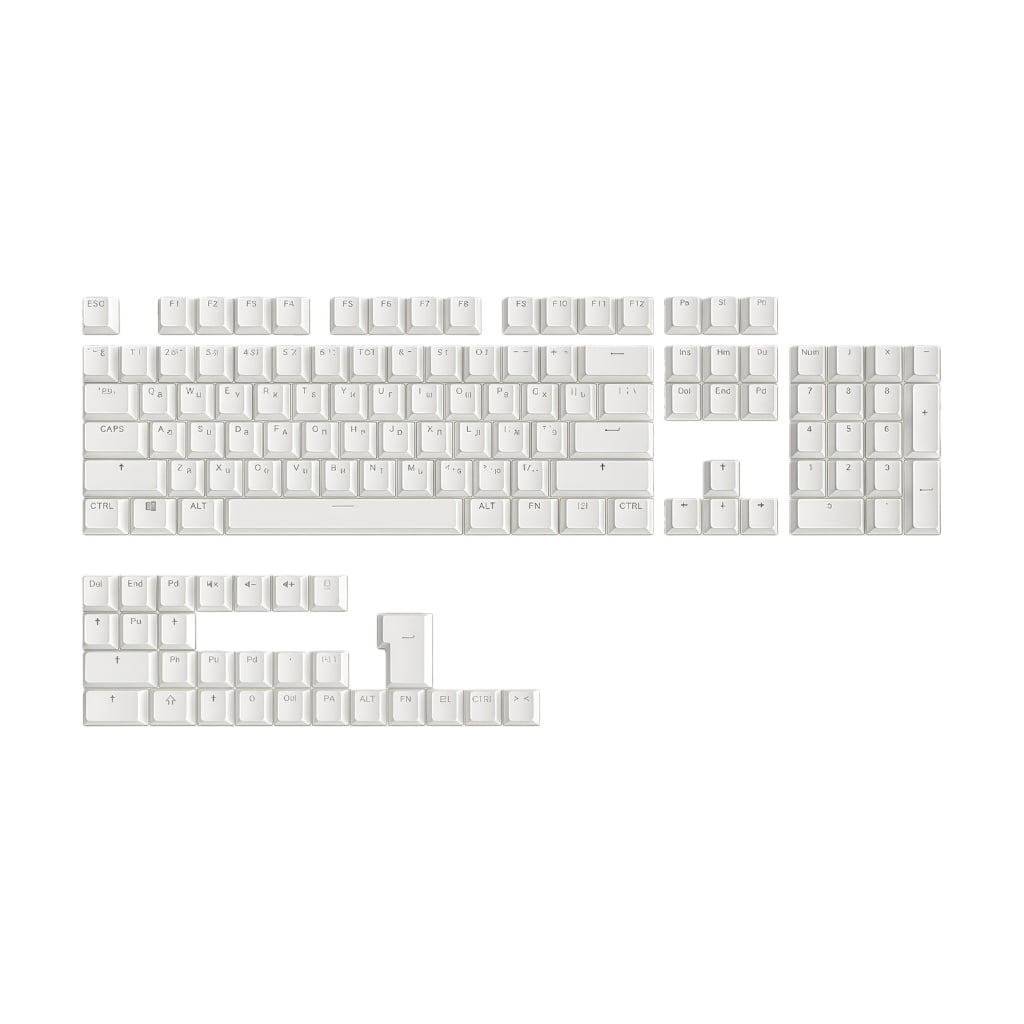 1Set ABS Keycap 104Keys Russian Backlit Keycaps OEM Profile Dye ...