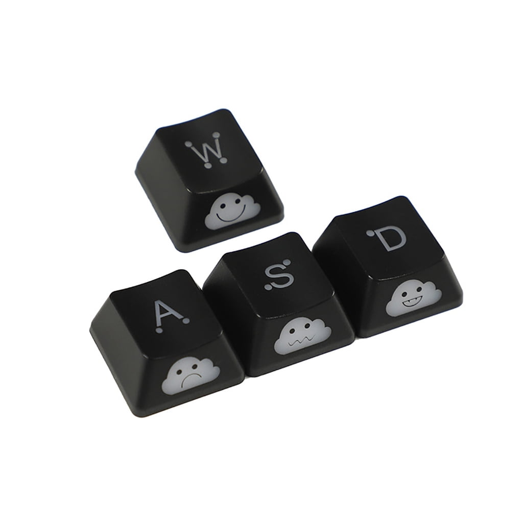 1Set ABS Keycaps Transparent Keycap Gaming Keyboard Caps WASD/Direction ...