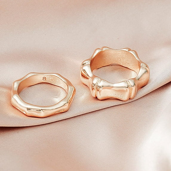 1Set Alloy Finger Rings Sets Light Gold Size 8 1/2(18.5mm) 2pcs/set ...