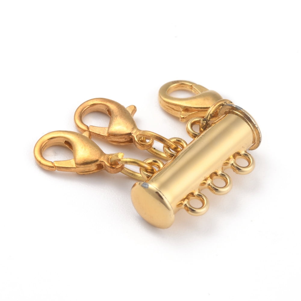 1Set Alloy Magnetic Slide Lock Clasps Necklace Layering Clasps with ...