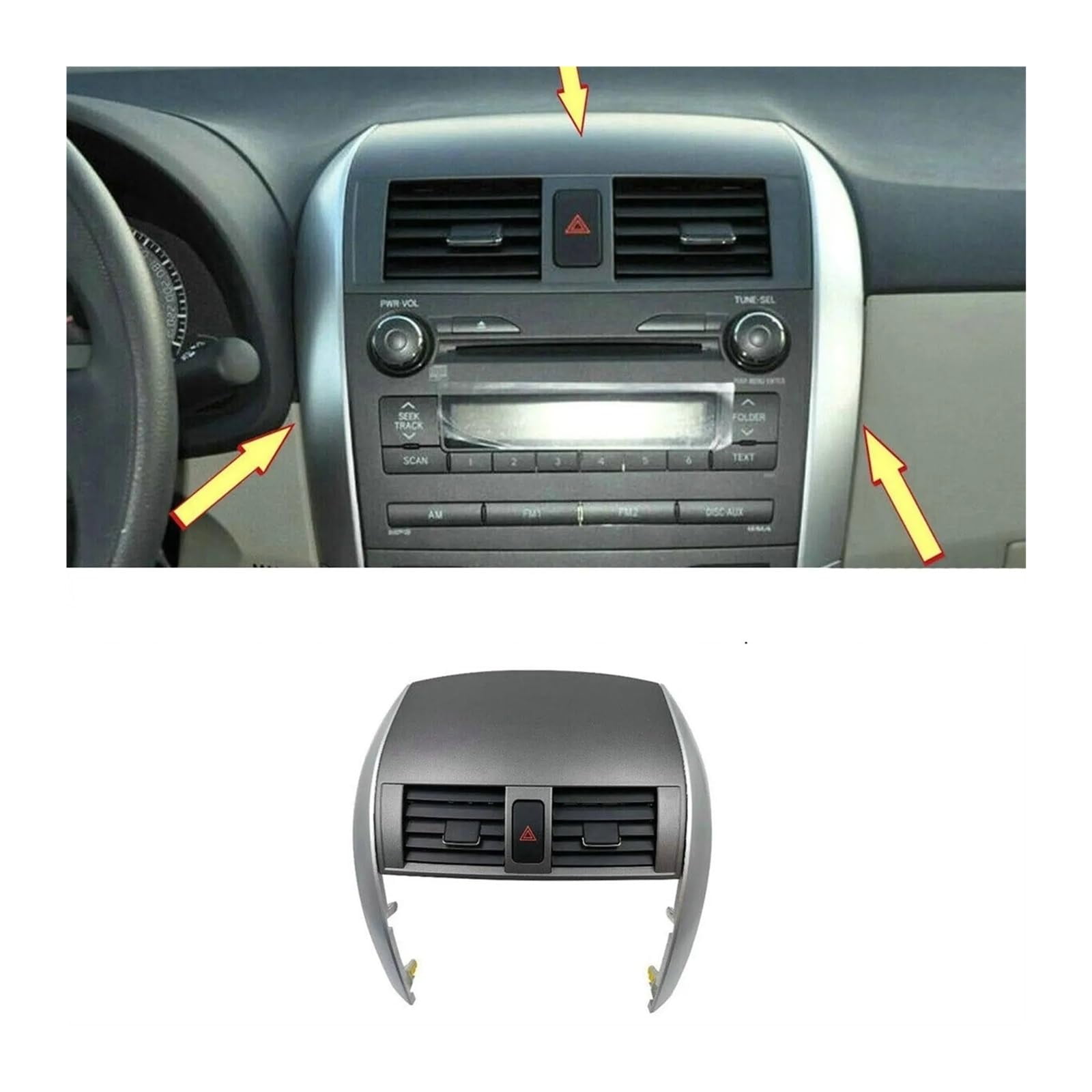 1Set Automobile Center Dash A/C Outlet Compatible For Corolla 08-13 Air ...