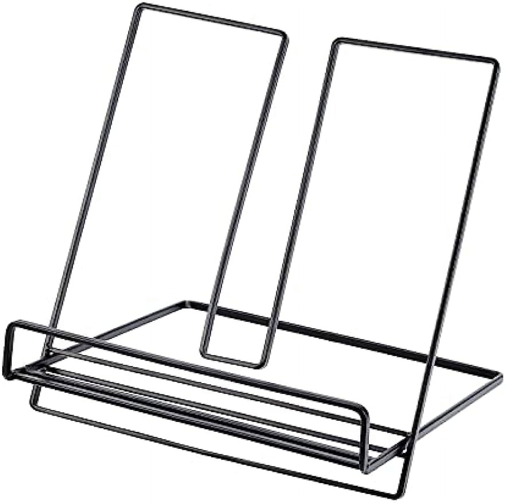 1Set Black Metal Cookbook Holder Stand for Kitchen Counter Adjustable ...