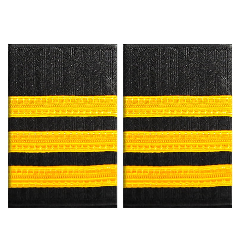 1Set Captain Epaulets Flight Uniform Epaulet for Flight Captain Cosplay ...