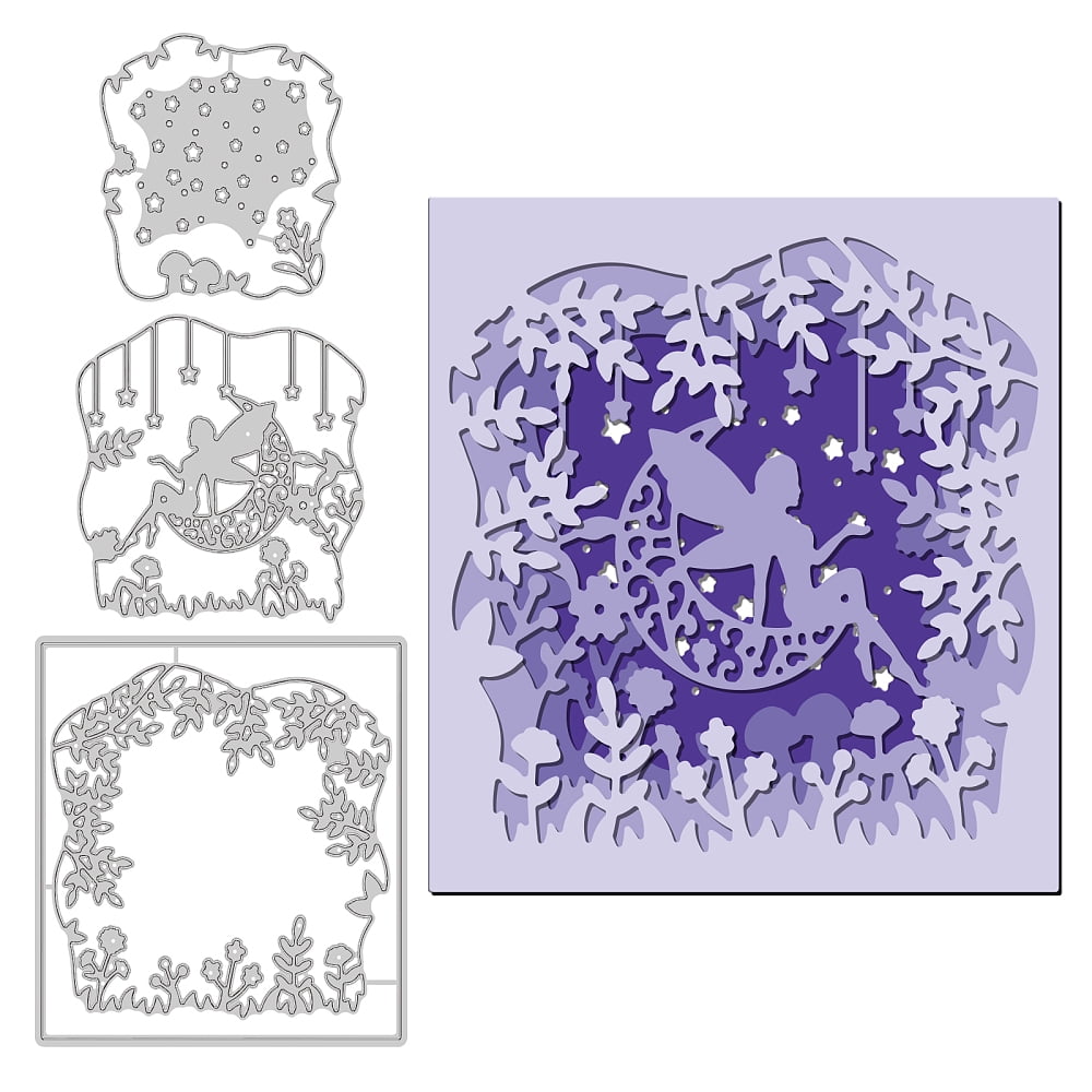 1Set Carbon Steel Cutting Dies Stencils Decorative Embossing Paper Card ...