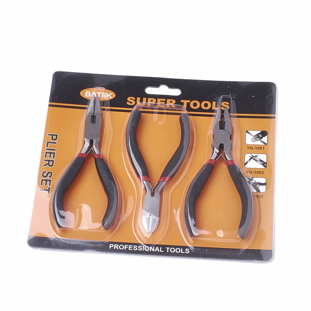 1Set Carbon Steel Jewelry Plier Sets including Wire Cutter Plier Mini ...