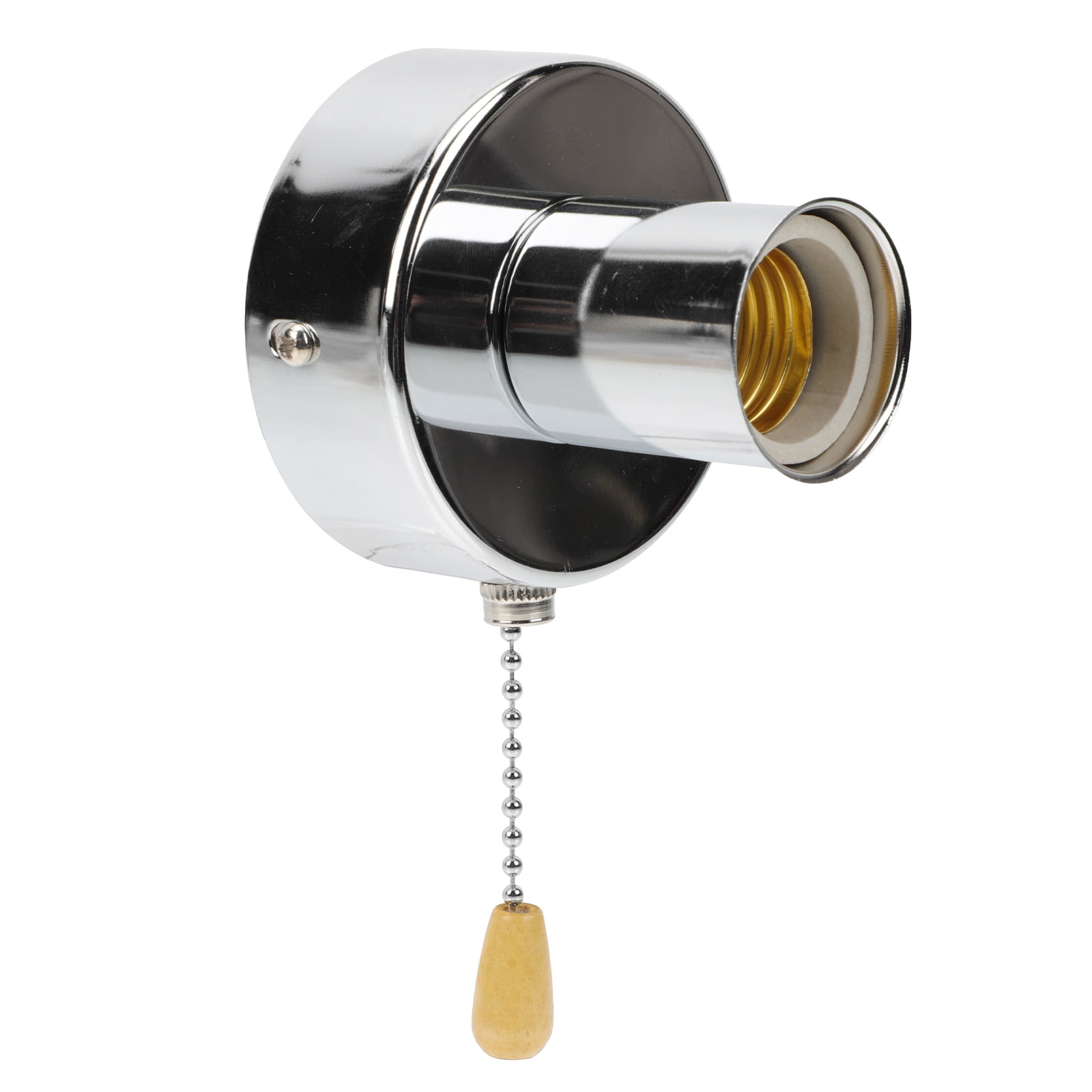 1Set Ceiling Light Lampholder Pullswitch Stainless Steel Pull Chain E27 ...