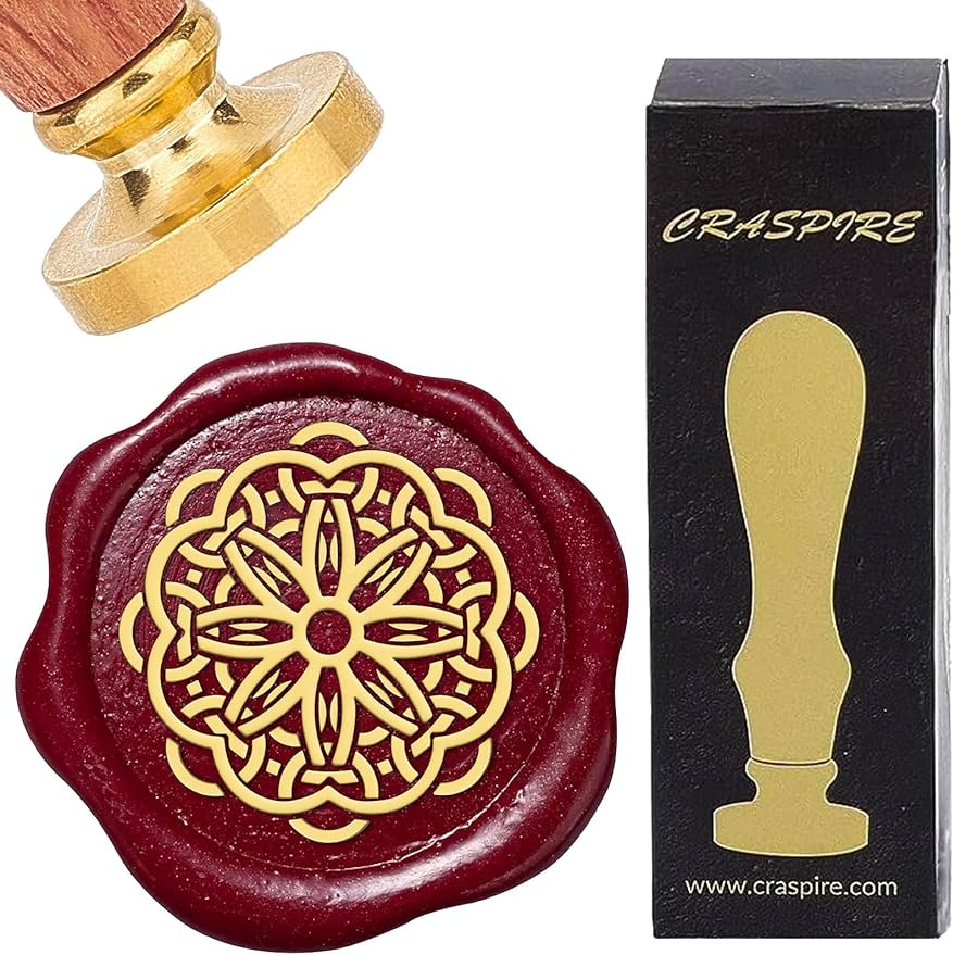 1Set Celtic Knot Wax Seal Stamp Flower 25mm Vintage Sealing Wax Stamps ...