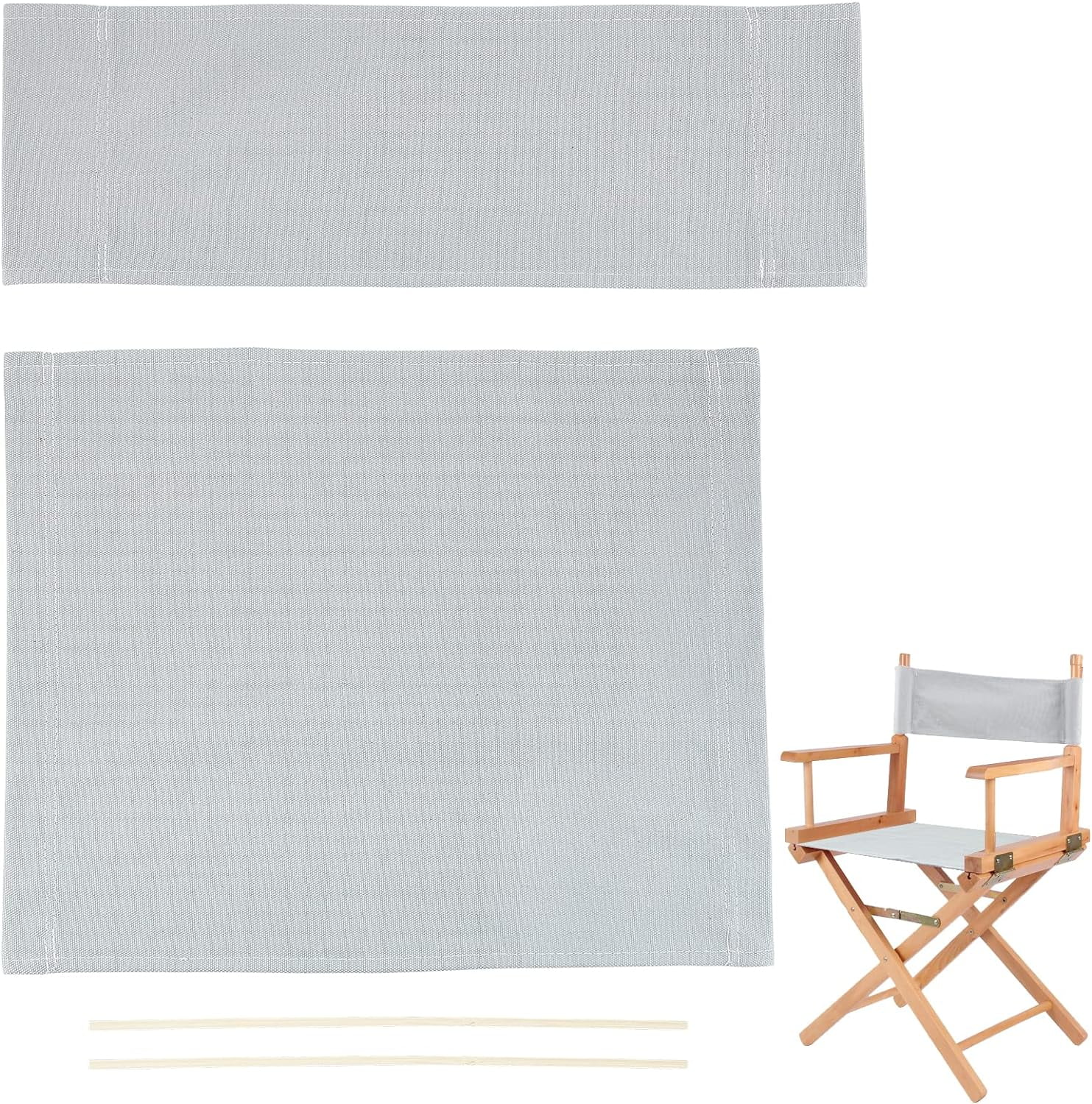 1Set Chair Replacement Canvas Grey Casual Directors Chair Cover Kit ...