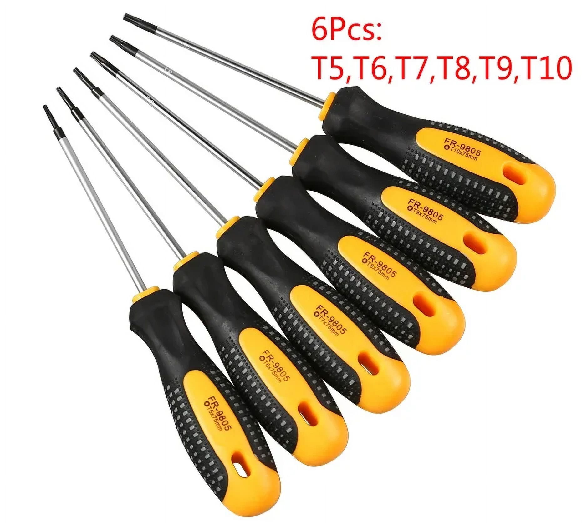 1Set Chrome vanadium steel Torx Screwdriver Set with Hole Magnetic T5 ...