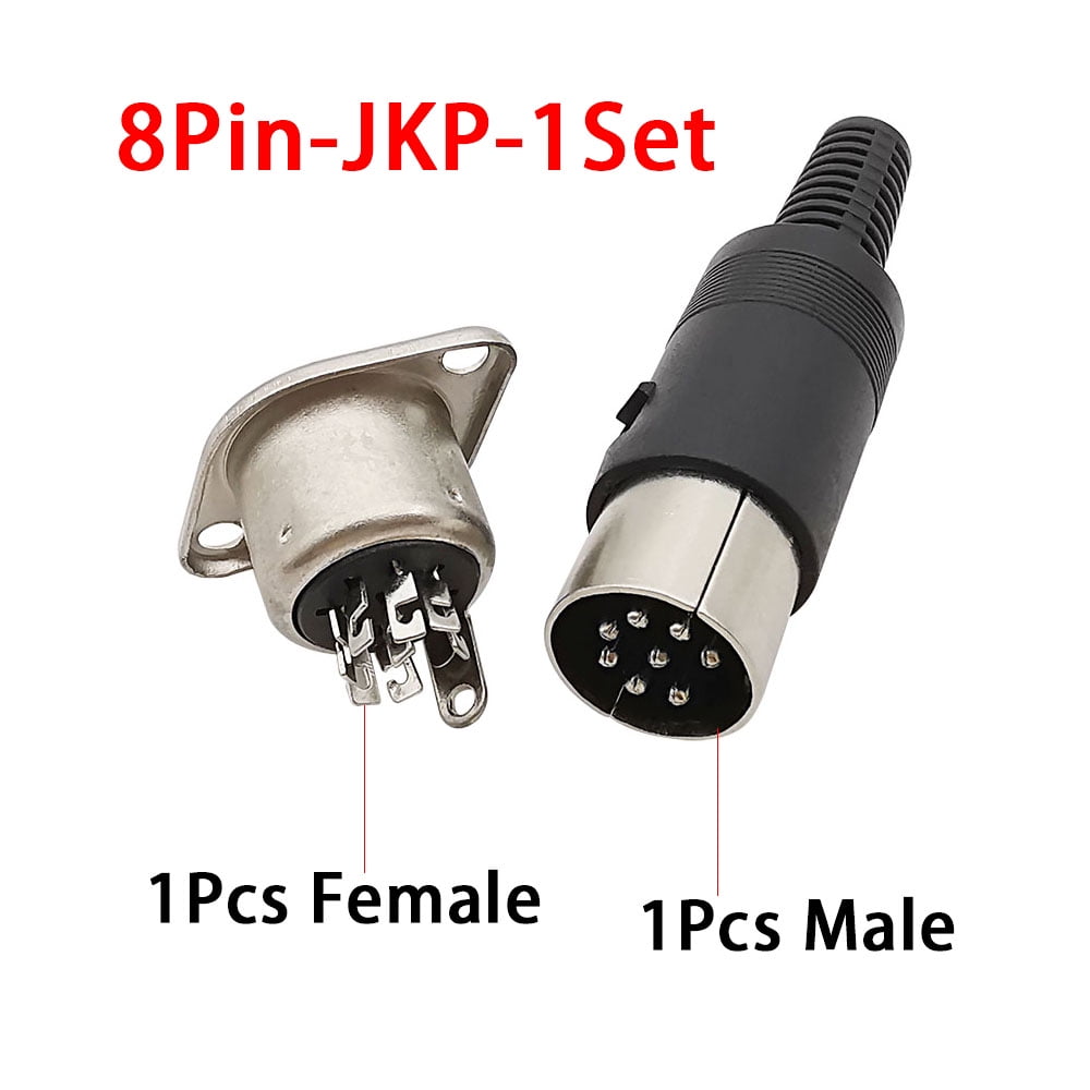 1Set DIN Audio Adapter 3/4/5/6/7/8 Pin DIN Male Plug with Plastic ...
