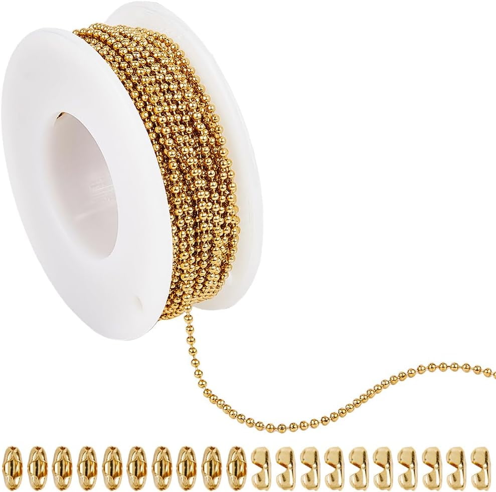 1Set DIY 304 Stainless Steel Ball Chains Necklaces and Bracelets Making ...