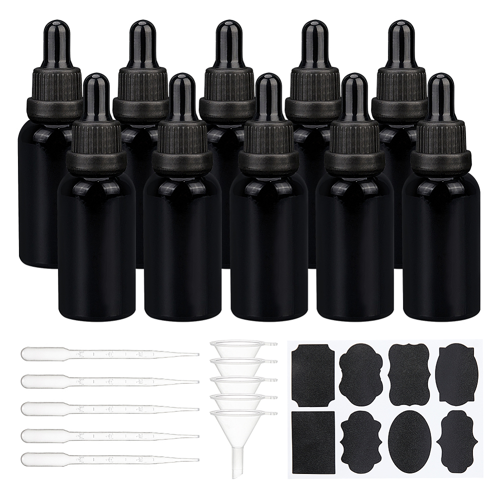 1Set DIY Dropper Bottles Kit with Glass Dropper Bottle Plastic Funnel ...