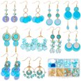 1Set DIY Earring Making Kits including Acrylic & Glass Pendants Plastic ...