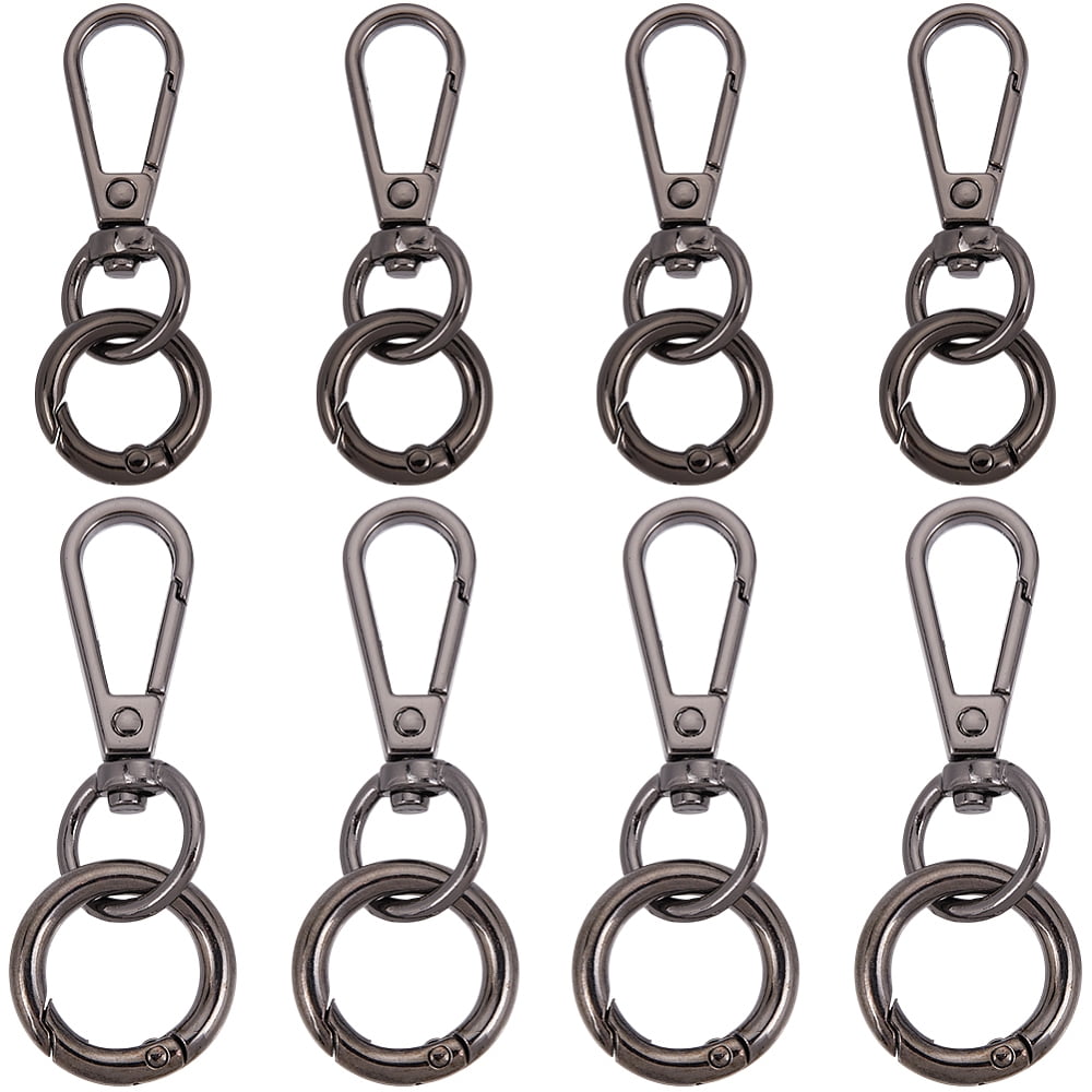 1Set DIY Keychain Clasp Findings Kits including Zinc Alloy Swivel ...