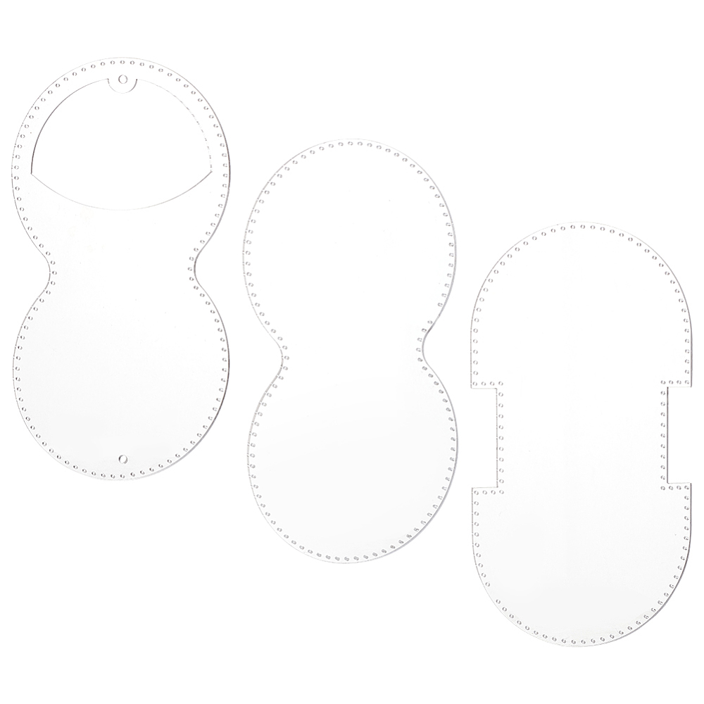 1Set DIY Leather Coin Purse Acrylic Templates Clear 163x89x2.5mm Hole ...