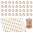 1Set DIY Wood Crafts Including Wood Big Pendants & Beads 3 Ply Jute ...