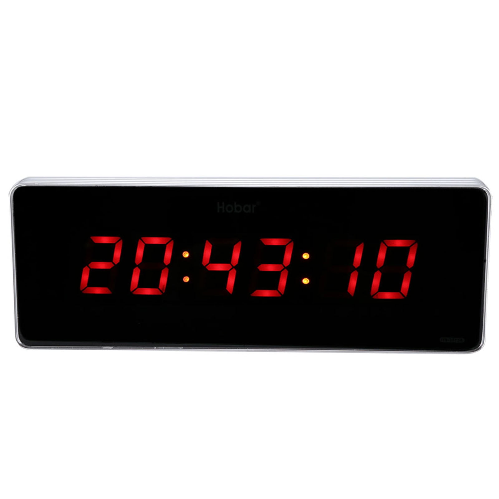 1Set Digital Led Clock, Aluminum Alloy Led Digital Clock Office Living Room Wall Hanging Clock ...