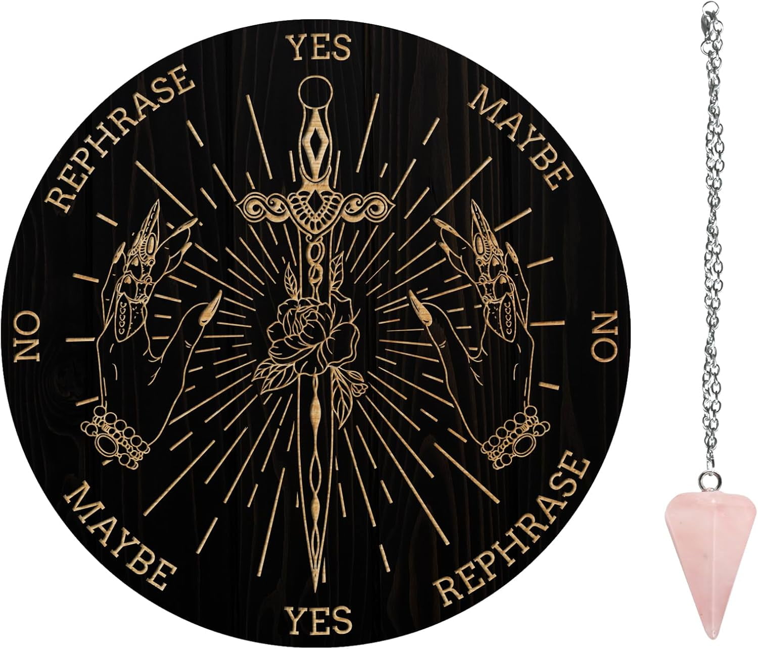 1Set Dowsing Divination Supplies Kit Including PVC Plastic Pendulum ...