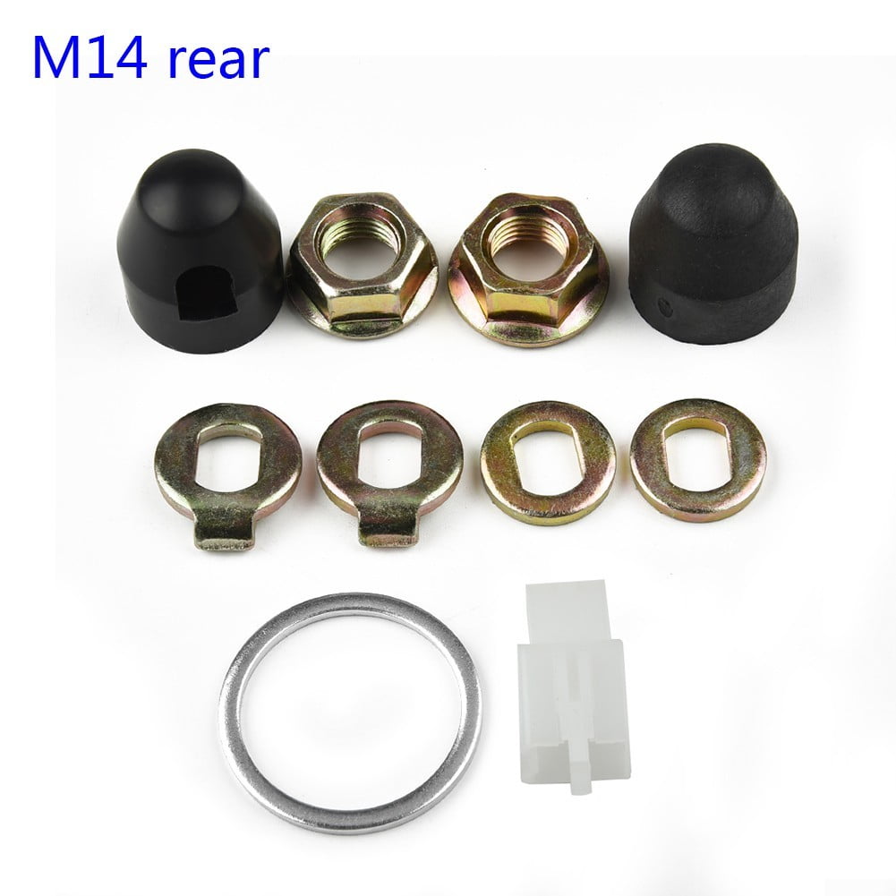 1Set E-Bike Hub Motor Axle M12/M14 Lock Nut Lock Washer Spacer Nut Cover - Walmart.com