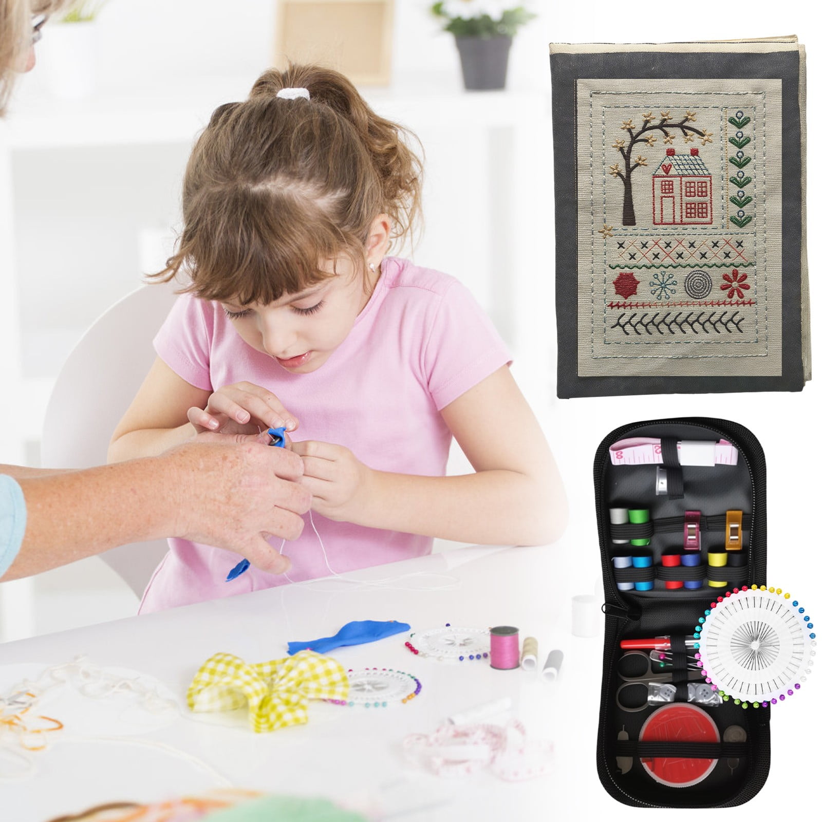 1Set Embroidery Stitch Book Kit,Portable All Scenario Embroidery Stitch ...