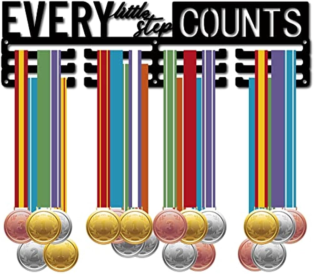 1Set Every Little Step Counts Medal Holder Sport Start Awards Display ...