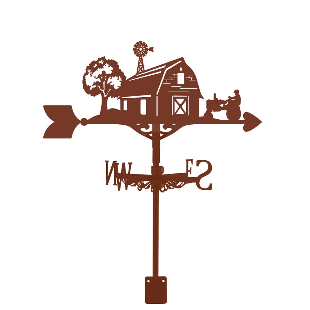 1Set Farmhouse Weather Vane for Roof Mount House Metal Weathervane Wind ...
