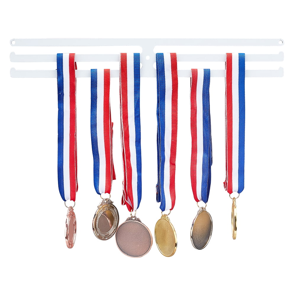 1Set Fashion Medal Holder Frame White Rectangle Medals Display Hanger ...