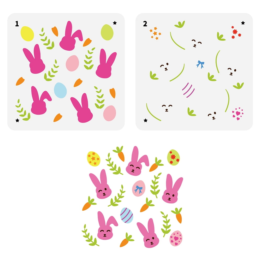 1Set Flower & Ribbon PET Hollow Out Drawing Painting Stencils for DIY ...