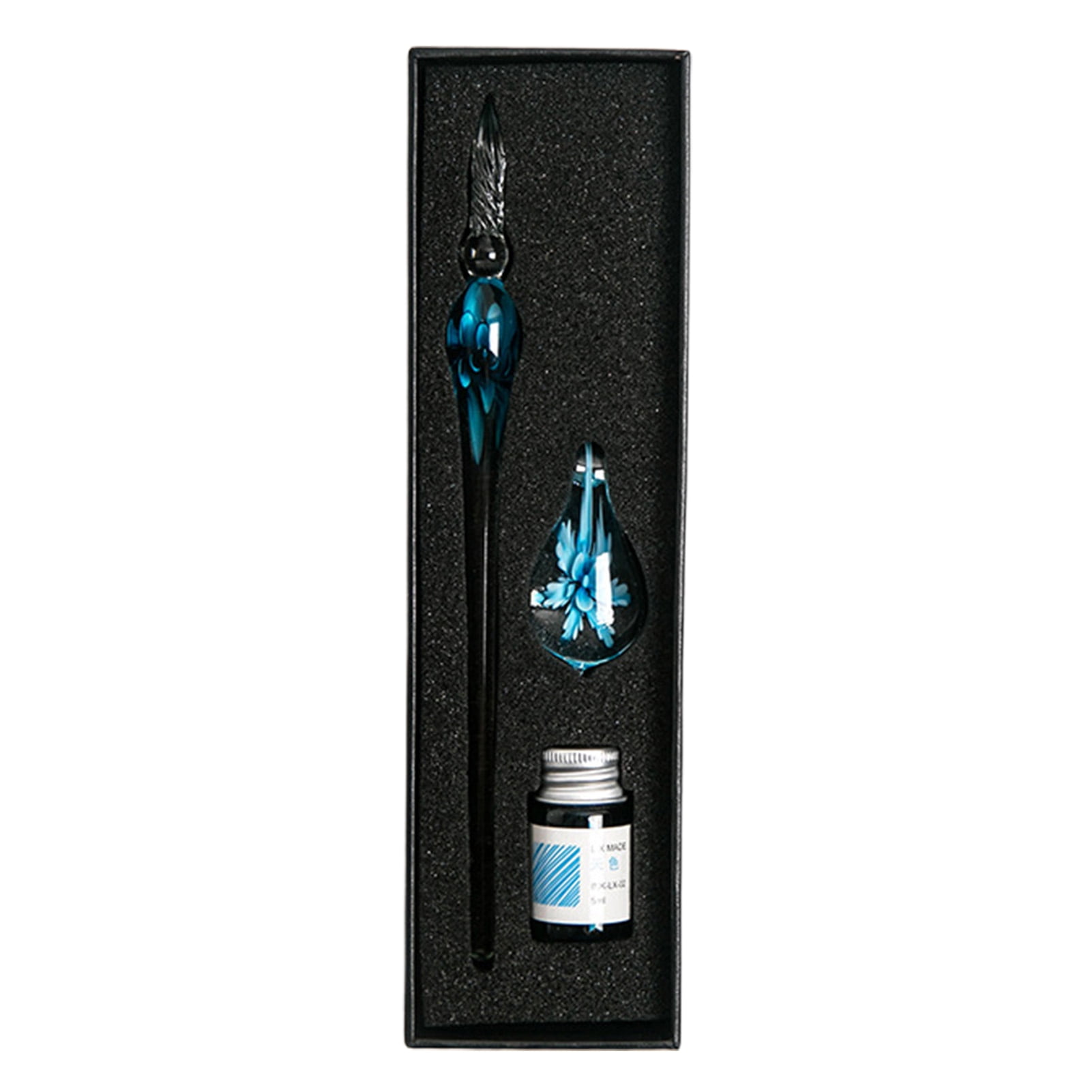 1Set Fountain Pen Flower Pen End Shape Smooth Writing Portable Crystal ...