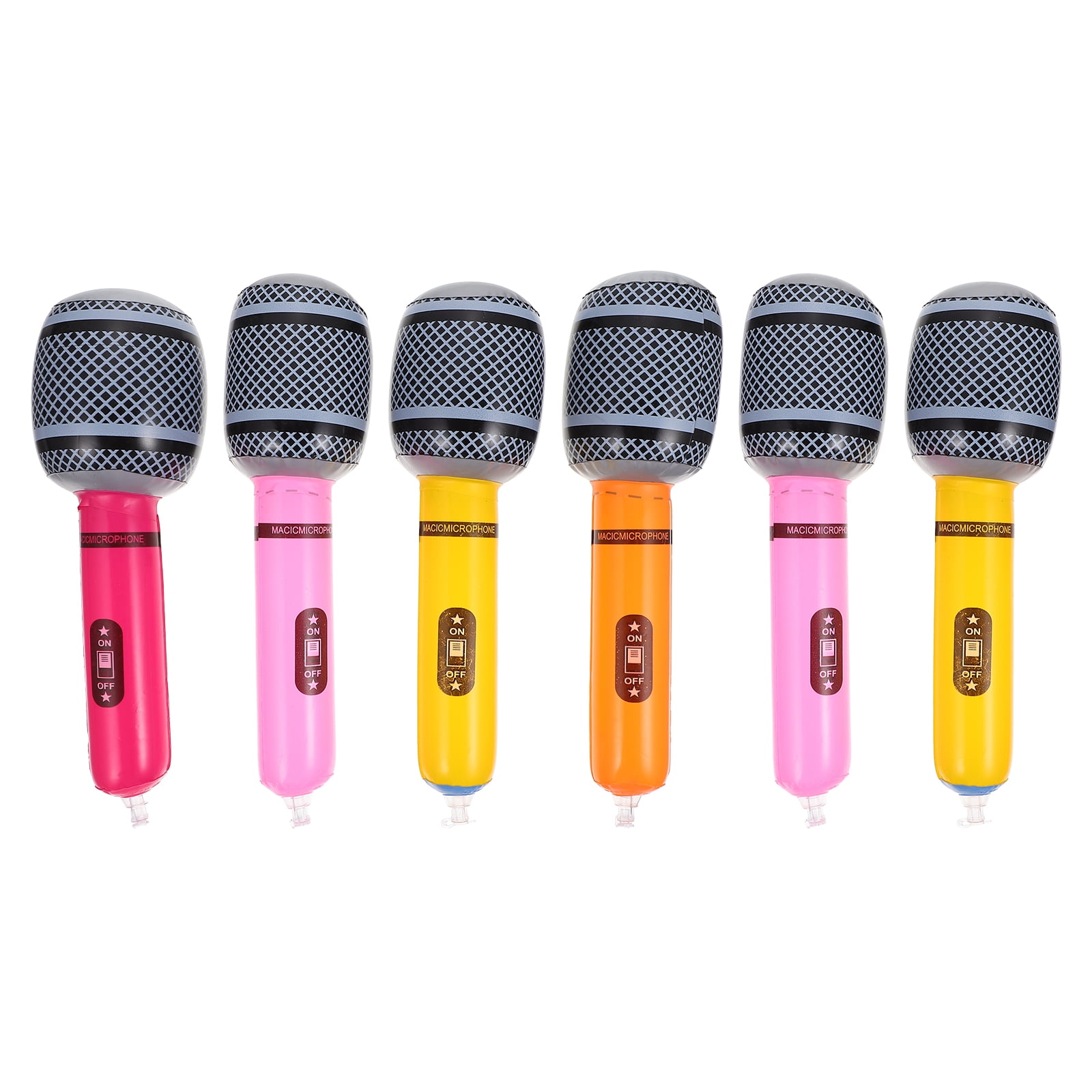 1Set Funny Microphones Colorful Blow Microphones Microphone Pretend ...