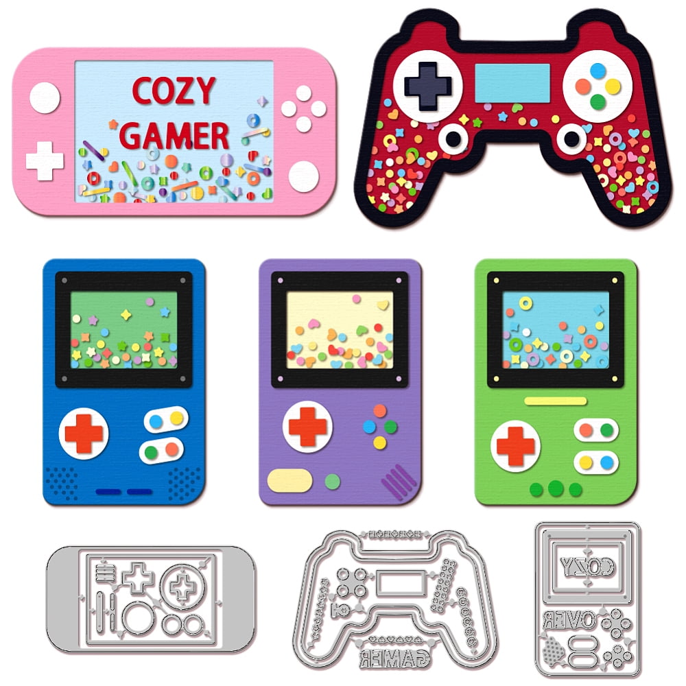1Set Game Console Shaker Cutting Dies for Card Making Metal Die Cuts ...