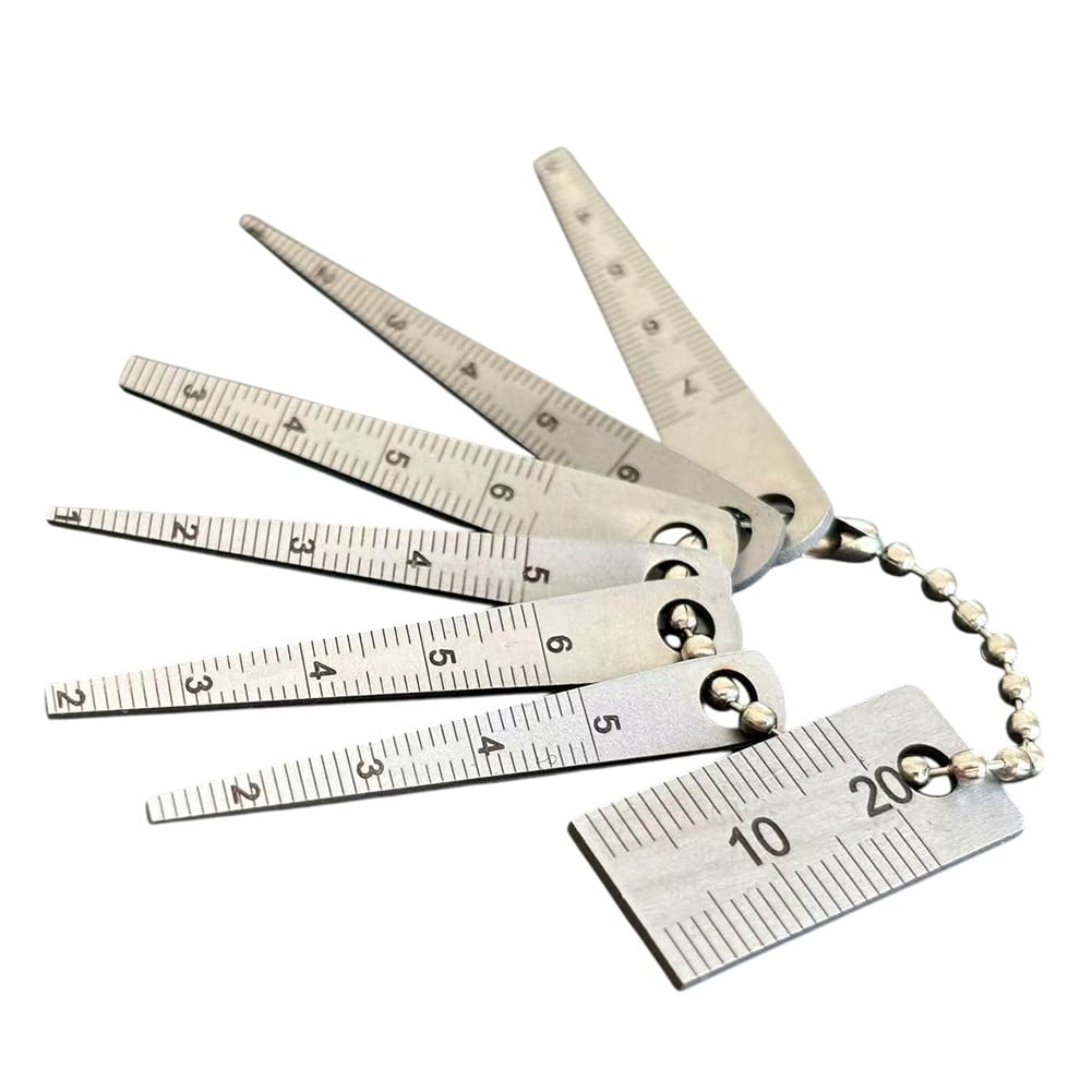 1Set Gap Gauge Set Stainless Steel Pocket Small Ruler Set Tapered Ruler ...
