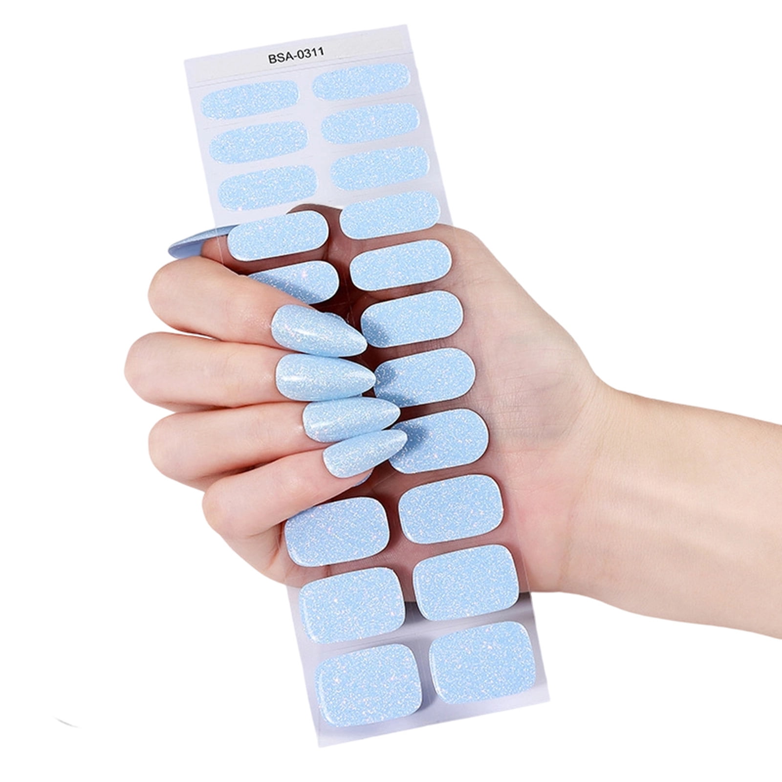 1Set Gel Nails Stickers 22pcs Color Variety Manicure Art Set Full Nails ...