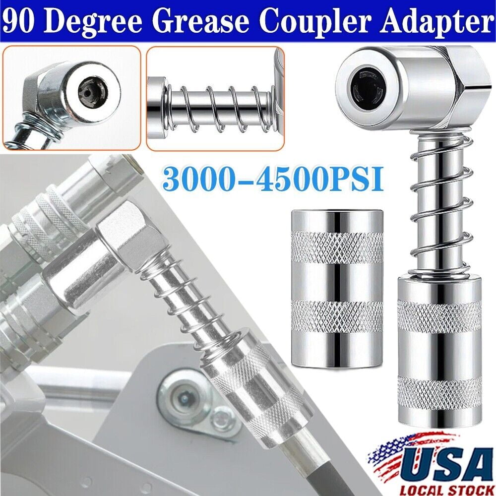 1Set Grease Nozzle Adapter Grease Gun-Accessory 90 Degree Grease ...