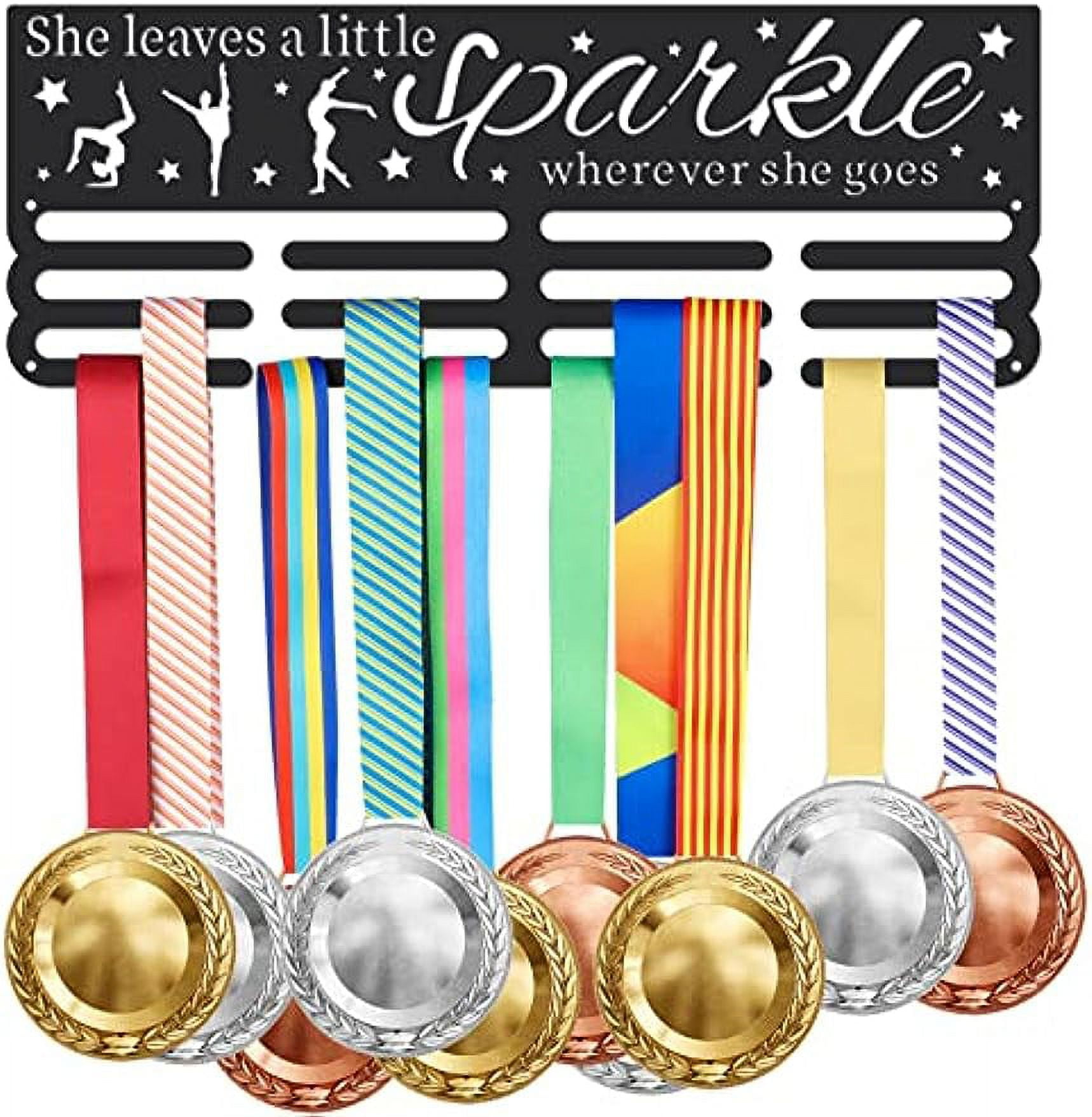 1Set Gymnastic Medal Hanger Display with Star Medal Holder Display ...