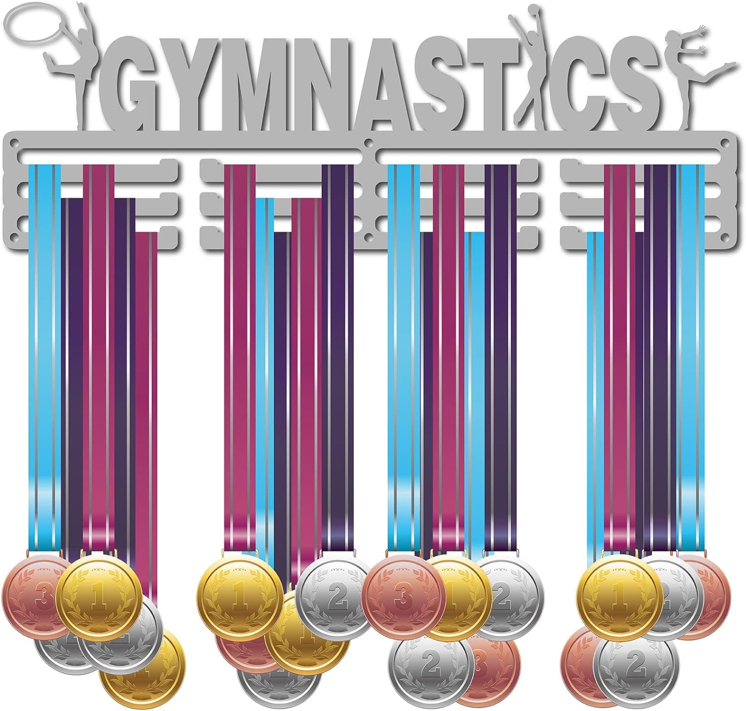 1Set Gymnastics Medal Holder Display Hanger Over 60 Medals Rack Sports ...
