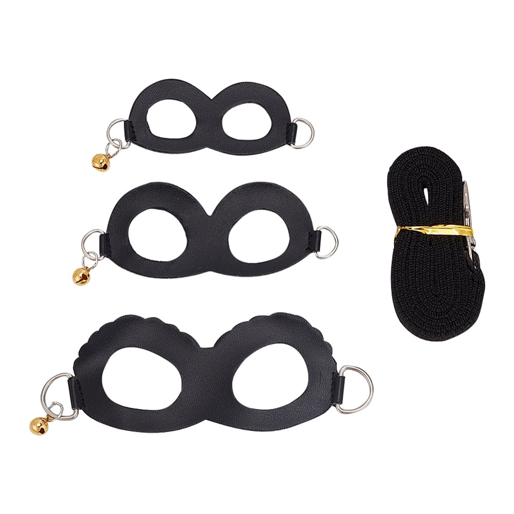 1Set Hamster Harness Belt Traction Rope 3 Sizes Black Sugar Glider ...