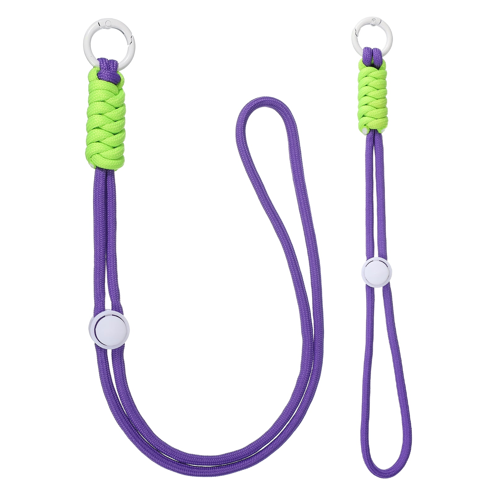 1Set Heavy Duty Paracord Keychain Lanyard, Adjustable Necklace Whistles ...