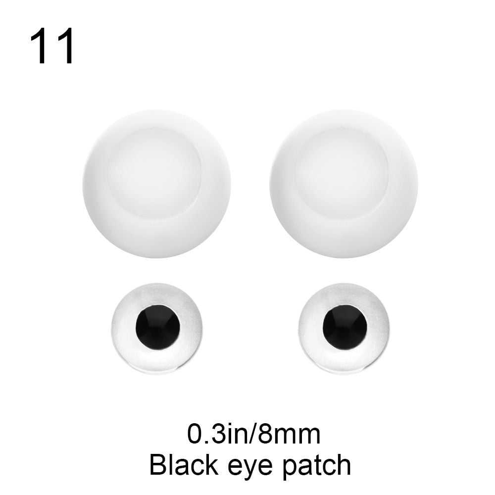 1Set High Quality Accessories Half Round Eyeball Toy Transparent&Black ...