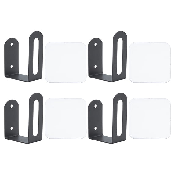 1Set Iron Adhesive Wall Mounted Pot Lid Holders 4Pcs PVC Traceless ...